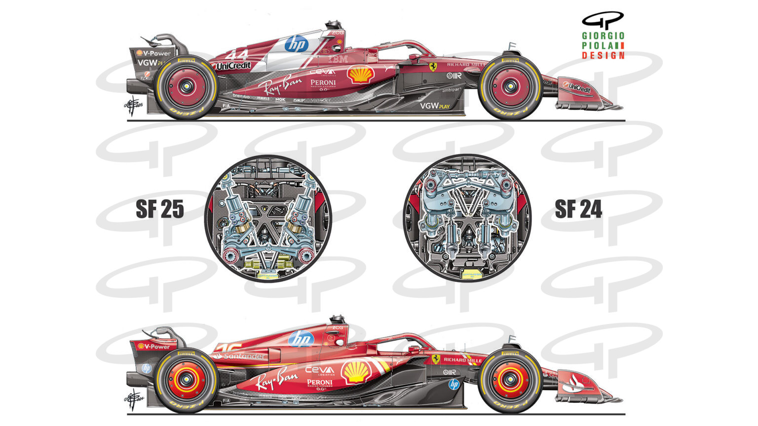 Giorgio Piola Design Motorsport Mag Merchandise Drawings