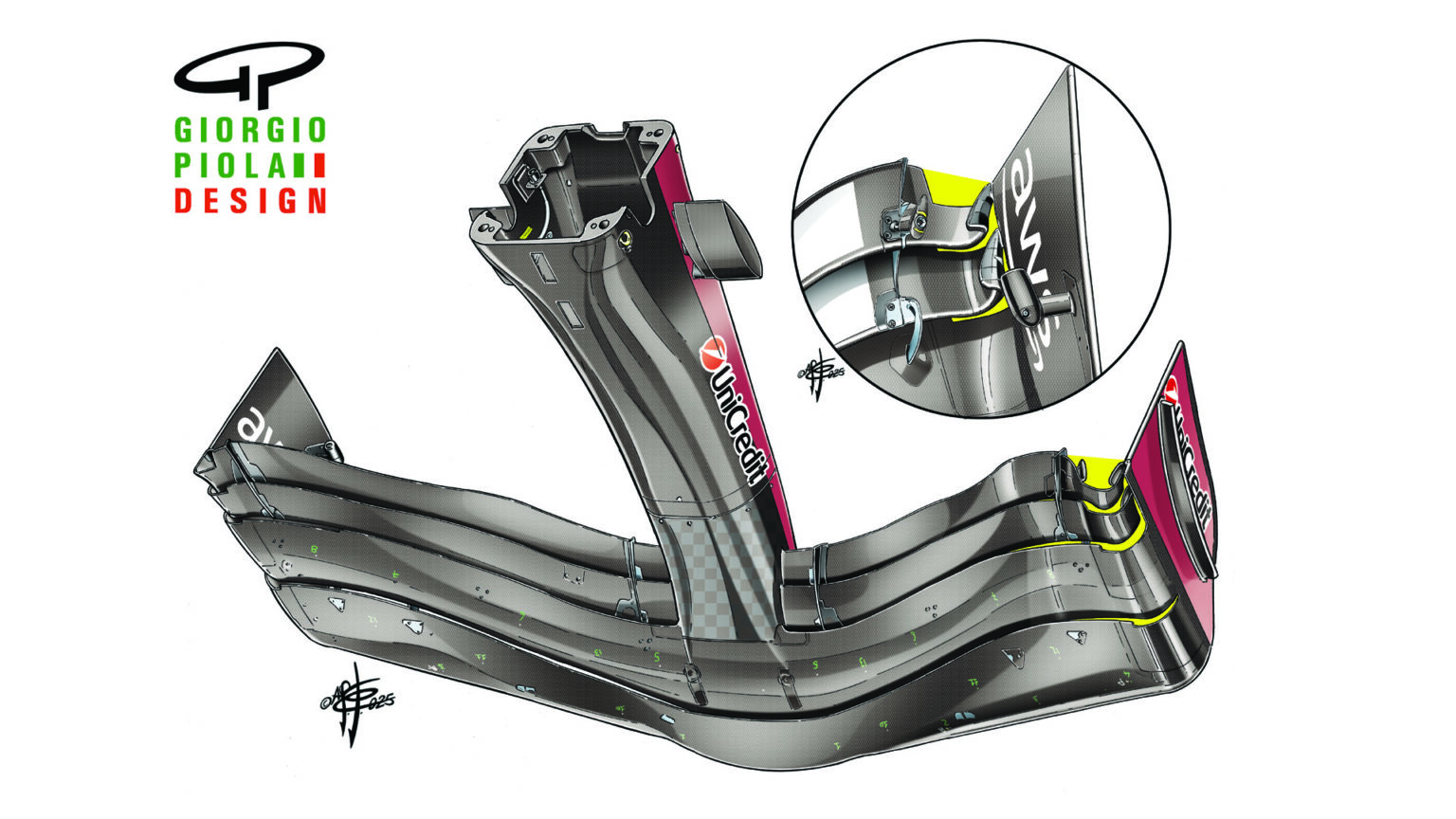 FERRARI SF-25 new front wing - Giorgio Piola Design