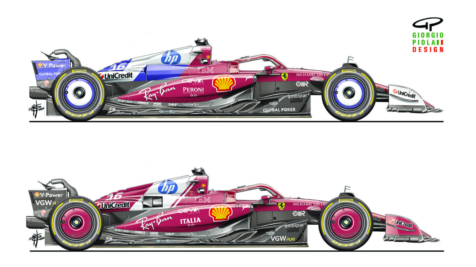 Giorgio Piola Design Motorsport Mag Merchandise Drawings