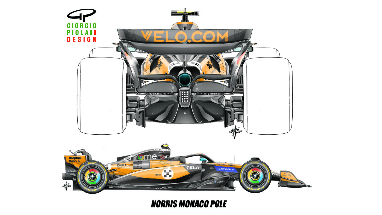 Giorgio Piola Design Motorsport Mag Merchandise Drawings