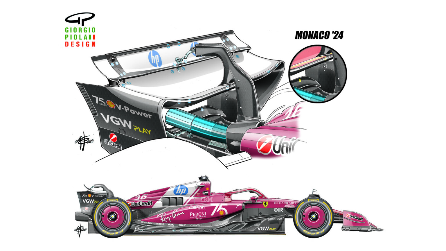 Giorgio Piola Design Motorsport Mag Merchandise Drawings