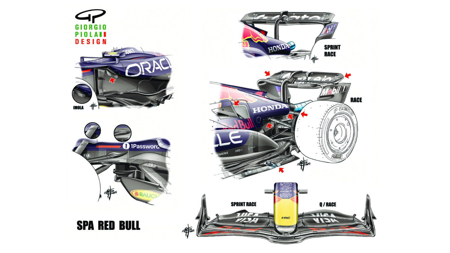 Giorgio Piola Design Motorsport Mag Merchandise Drawings