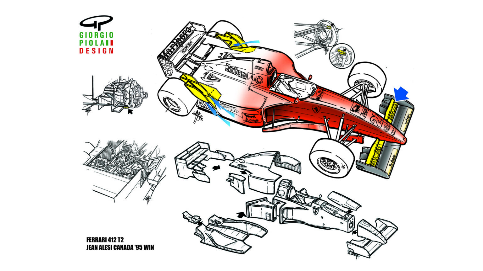 Giorgio Piola Design Motorsport Mag Merchandise Drawings