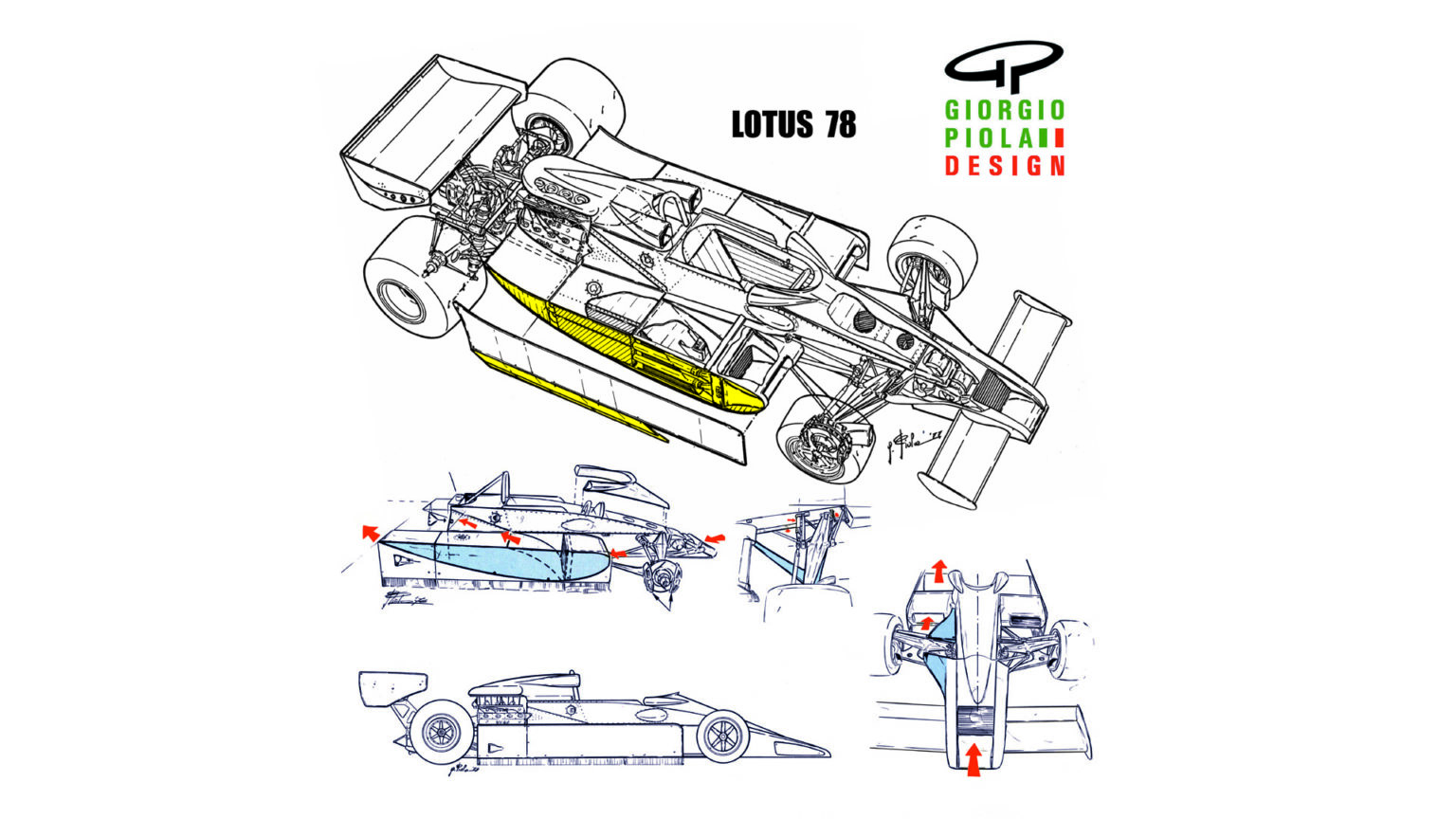 Giorgio Piola Design Motorsport Mag Merchandise Drawings