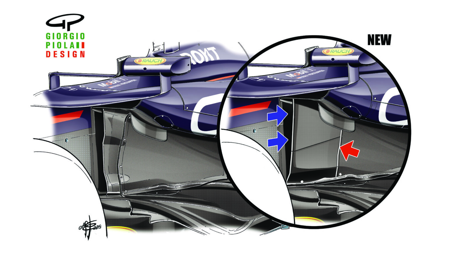RED BULL RB21 improvements - Giorgio Piola Design