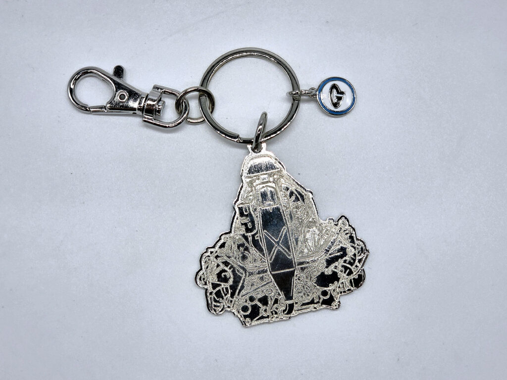 Keyring with Ferrari-style F1 engine - Giorgio Piola Design