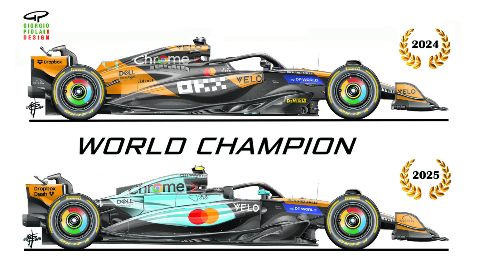 Giorgio Piola Design Motorsport Mag Merchandise Drawings
